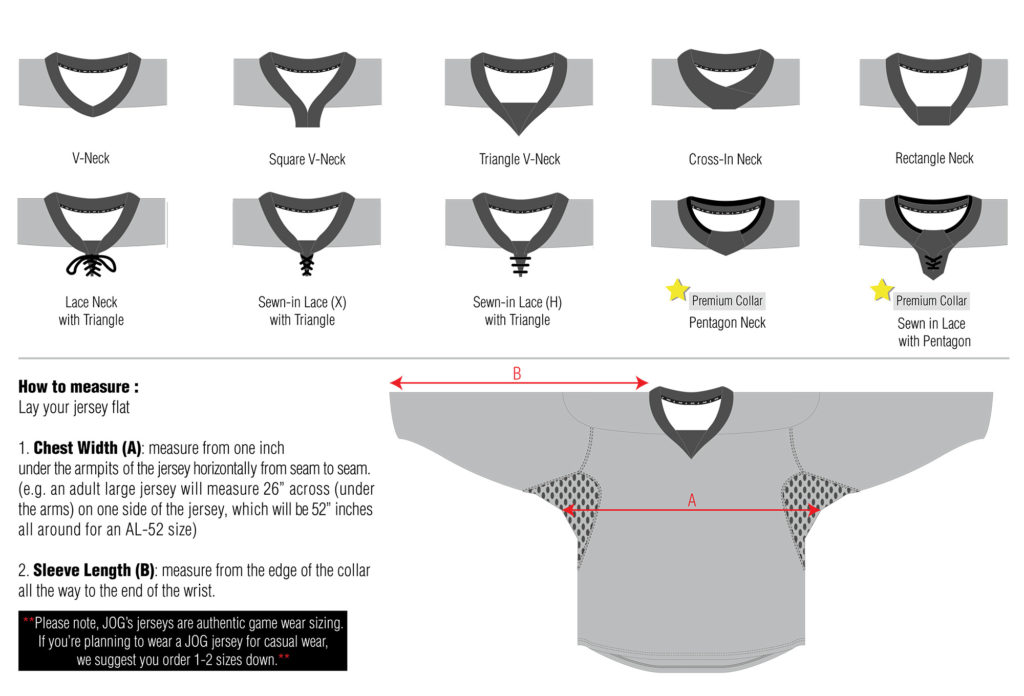 Size Charts | JOG Sports